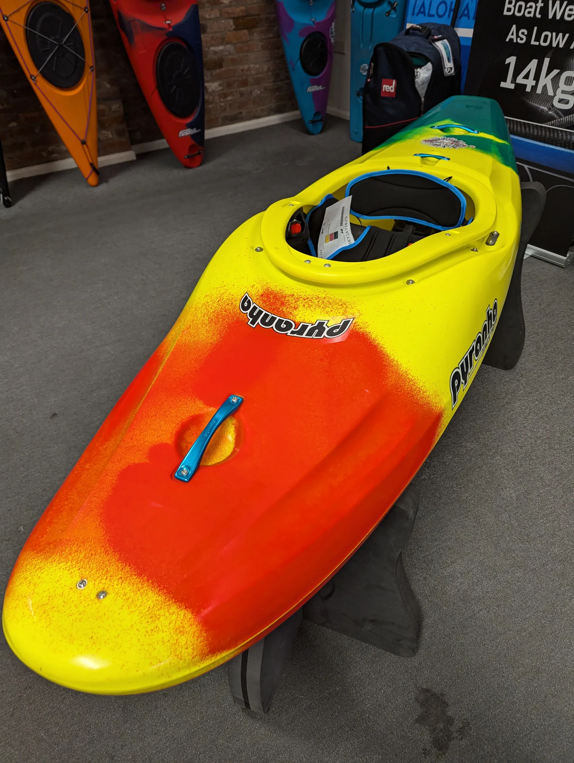 Pyranha Firecracker 242 Half Slice Whitewater Kayak in Custom Col