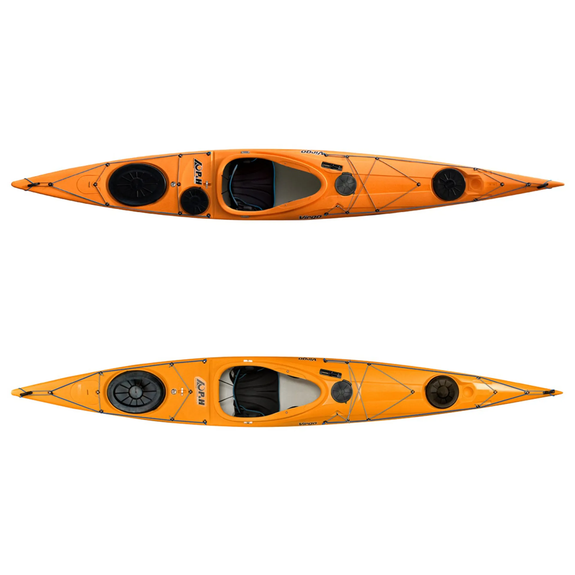 P and H Virgo Compact CoreLiteX Sea Kayak with Skeg in Orange